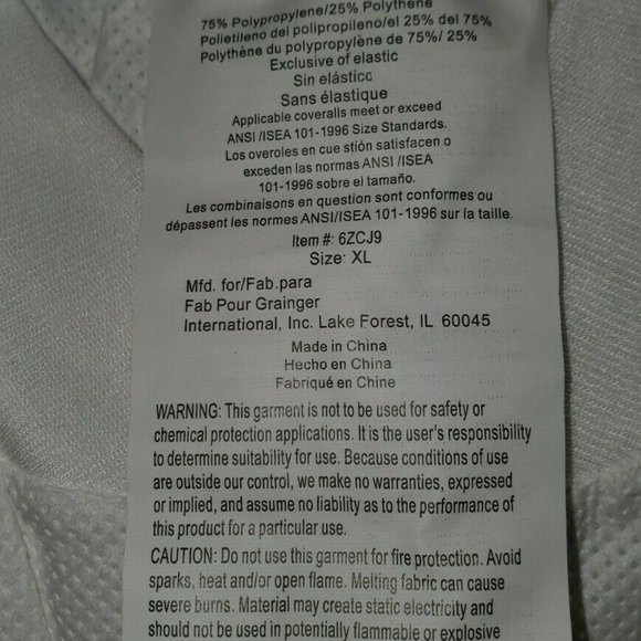 Condor | Other | Condor Disposable Lab Coat Medical Dental White Size ...